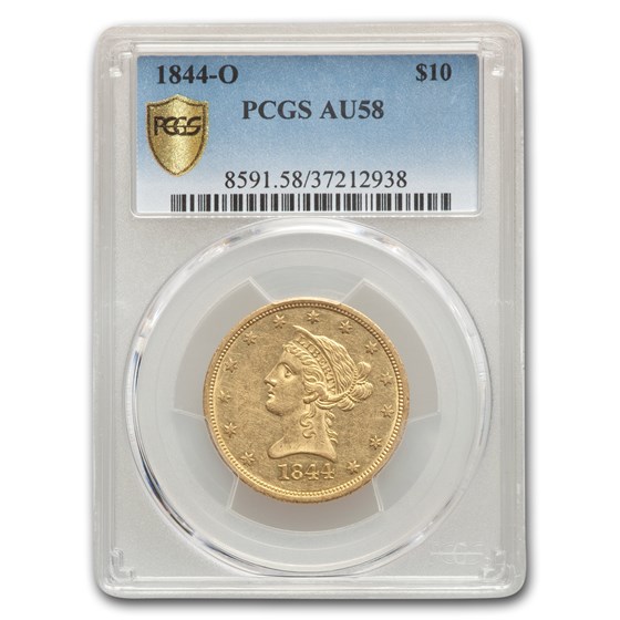 Buy 1844-O $10 Liberty Gold Eagle AU-58 PCGS | APMEX