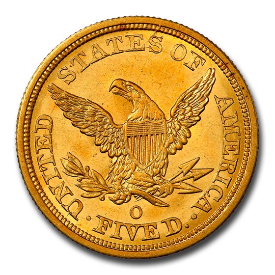 Buy 1844-O $5 Liberty Gold Half Eagle MS-63+ NGC CAC | APMEX