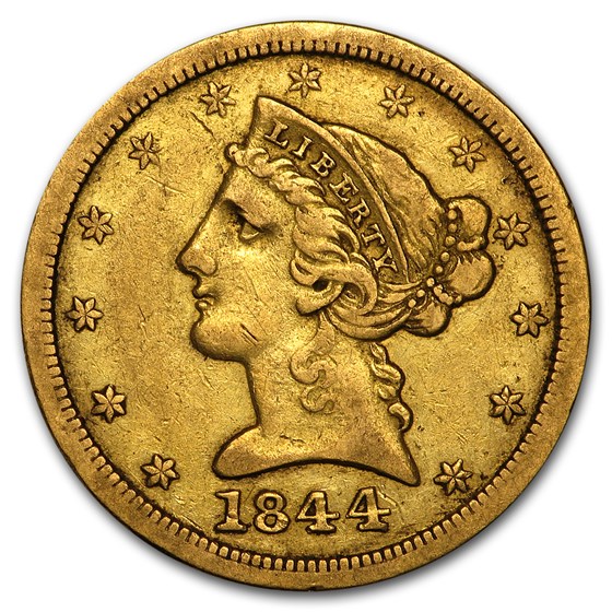 Buy 1844-O $5 Liberty Gold Half Eagle XF | APMEX