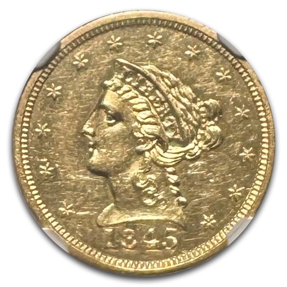 Buy 1845 $2.50 Liberty Gold Quarter Eagle MS-61 NGC | APMEX