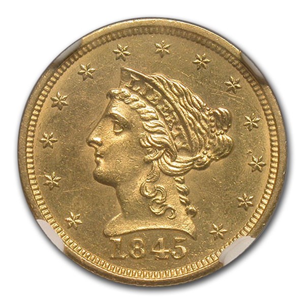 1845 (None) Phil Liberty Head Quarter Eagle Value - APMEX