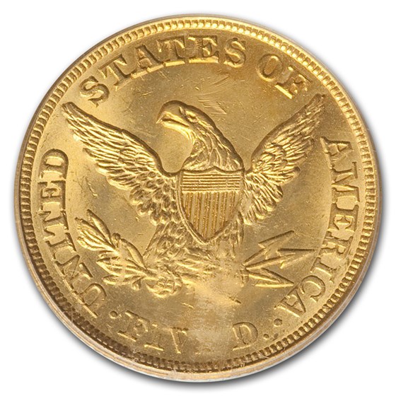 Buy 1845 $5 Liberty Gold Half Eagle MS-62 PCGS | APMEX