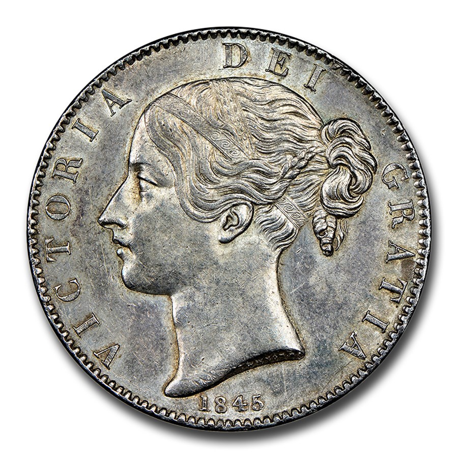 Buy 1845 Great Britain Silver Crown Victoria MS-61 NGC | APMEX