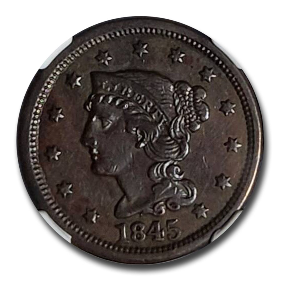 Buy 1845 Large Cent AU-55 NGC | APMEX