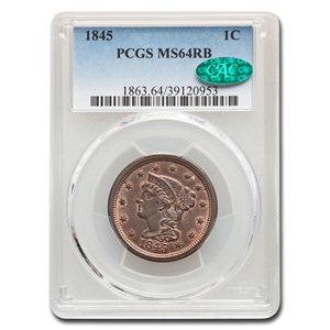 Buy 1845 Large Cent MS-64 PCGS CAC (Red/Brown) | APMEX