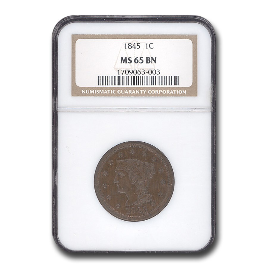 Buy 1845 Large Cent MS-65 NGC (Brown) | APMEX