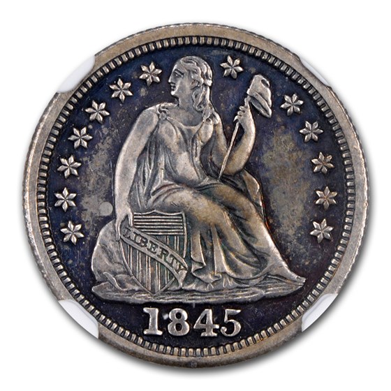 Buy 1845 Liberty Seated Dime PF-65 NGC | APMEX