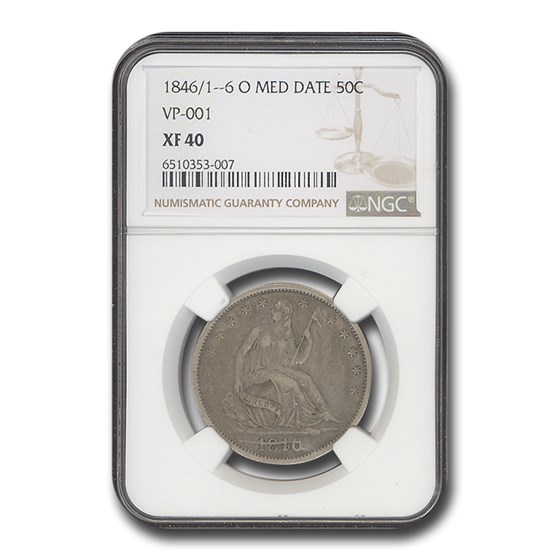 Buy 1846/1-6 O Liberty Seated Half Dollar XF-40 NGC (Med Date VP-001) | APMEX