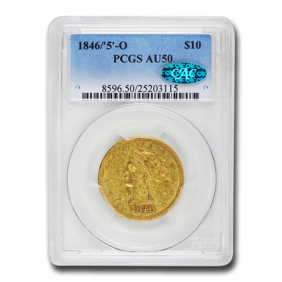 Buy 1846/5-O $10 Liberty Gold Eagle AU-50 PCGS CAC | APMEX