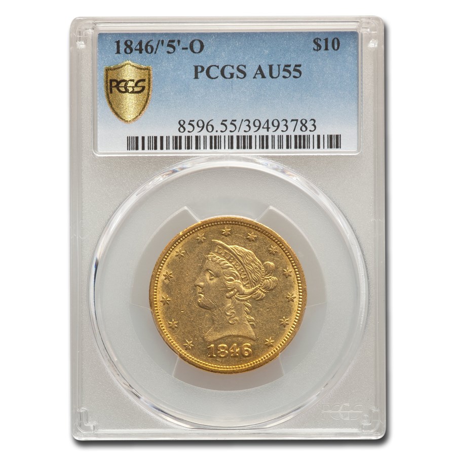 Buy 1846/5-O $10 Liberty Gold Eagle AU-55 PCGS | APMEX