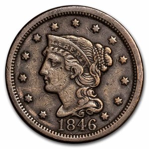 Buy 1846 Large Cent Tall Date VF | APMEX