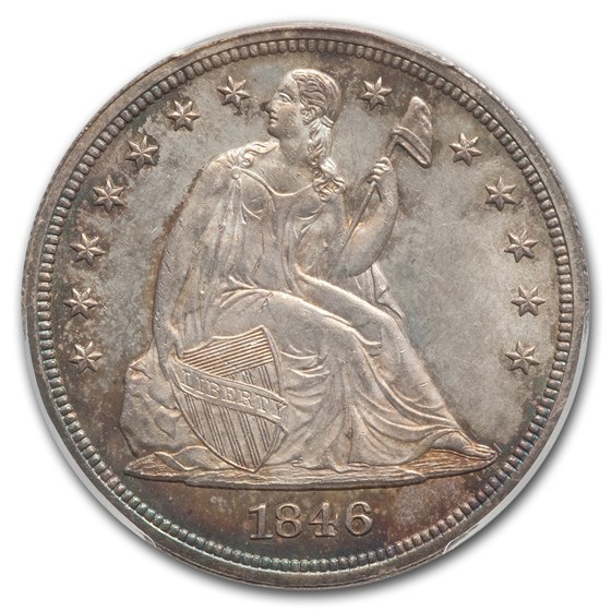 Buy 1846 Liberty Seated Dollar MS-64 PCGS | APMEX