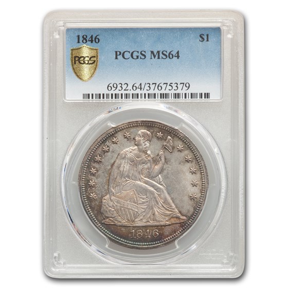 Buy 1846 Liberty Seated Dollar MS-64 PCGS | APMEX