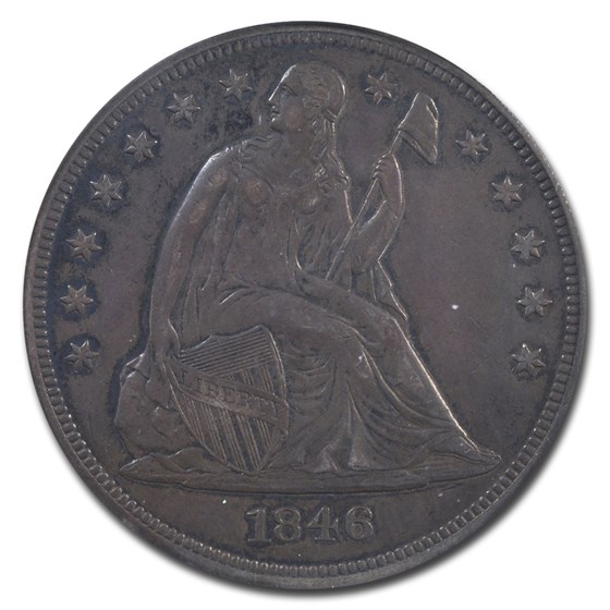 Buy 1846 Liberty Seated Dollar XF-45 PCGS CAC | APMEX