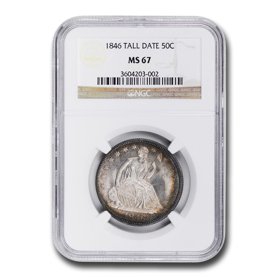 Buy 1846 Liberty Seated Half Dollar MS-67 NGC (Tall Date) | APMEX