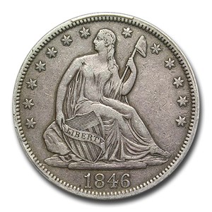 1846 Liberty Seated Half Dollar VF-35 PCGS (Tall Date)