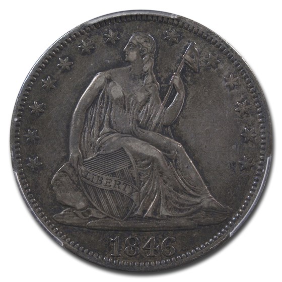 Buy 1846 Liberty Seated Half Dollar XF-45 PCGS (Tall Date) | APMEX