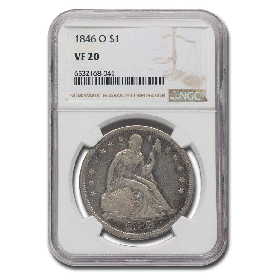 1846-O Liberty Seated Dollar VF-20 NGC