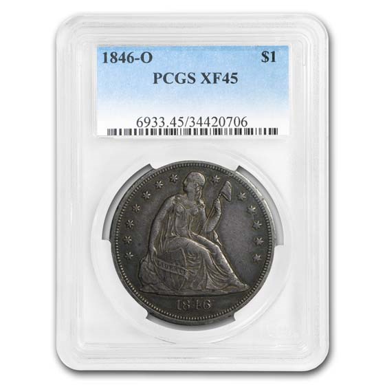 Buy 1846-O Liberty Seated Dollar XF-45 PCGS | APMEX