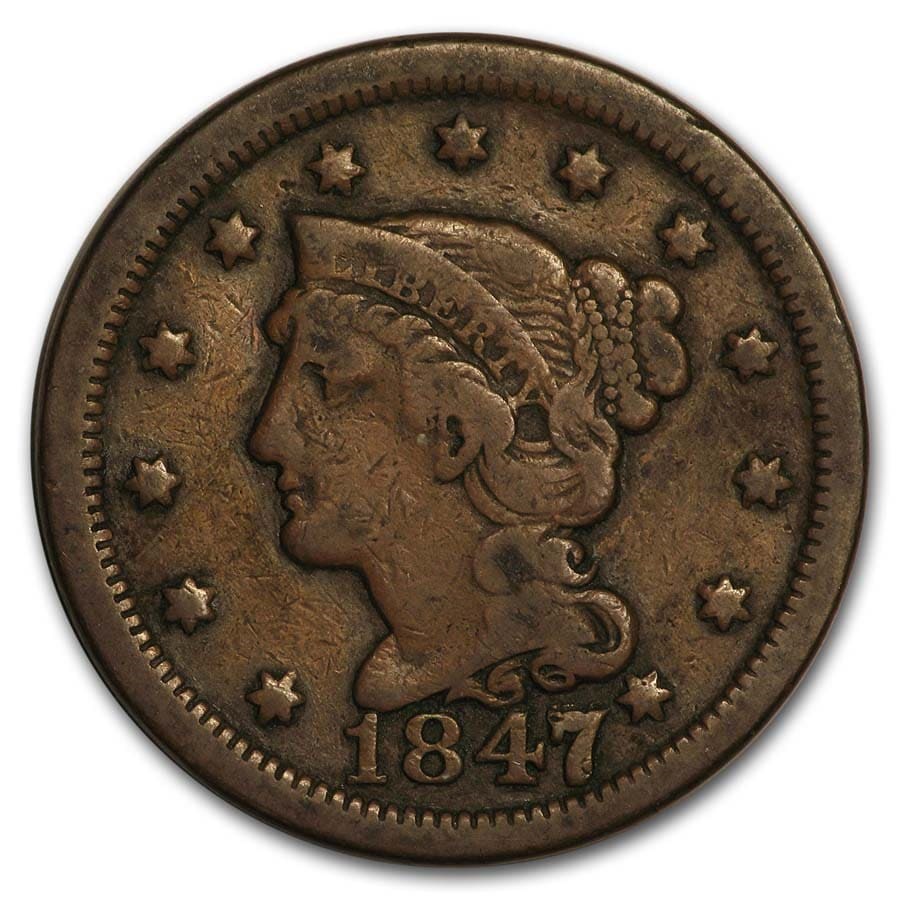 Buy 1847/7 Large Cent Fine | APMEX