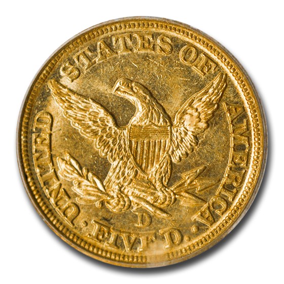 Buy 1847-D $5 Liberty Gold Half Eagle MS-62 PCGS | APMEX