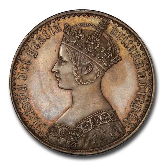 Buy 1847 Great Britain Silver Gothic Crown PR-63 PCGS | APMEX