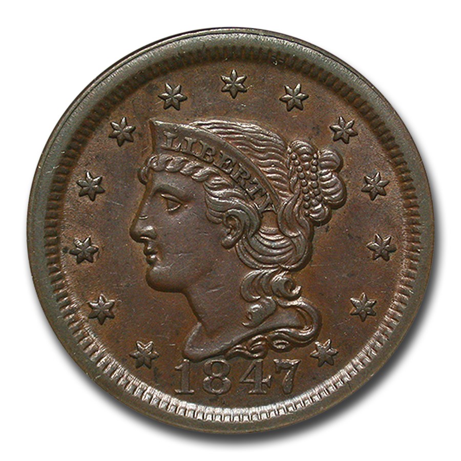 Buy 1847 Large Cent MS-61 NGC (Brown, N-11) | APMEX