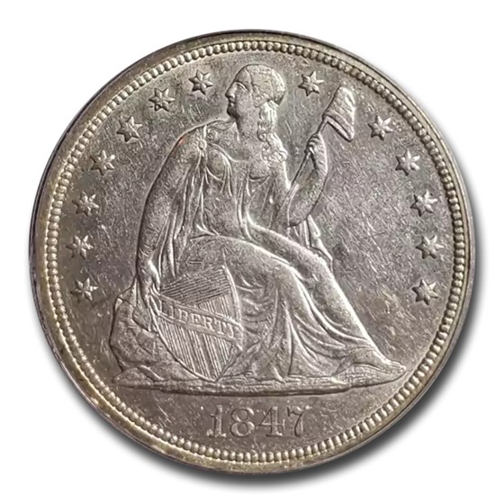 Buy 1847 Liberty Seated Dollar AU-53 PCGS | APMEX