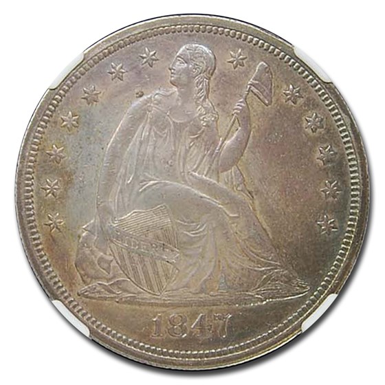 Buy 1847 Liberty Seated Dollar MS-61 NGC | APMEX