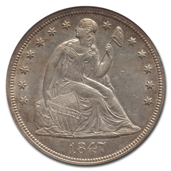 Buy 1847 Liberty Seated Dollar MS-63 NGC | APMEX