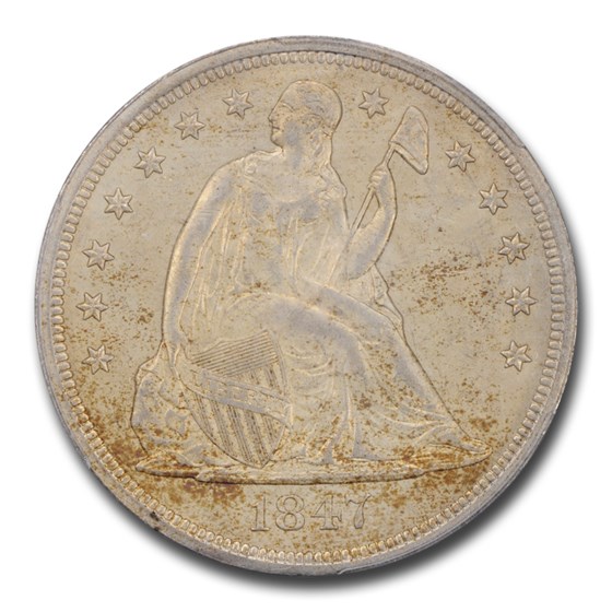 Buy 1847 Liberty Seated Dollar MS-63 PCGS | APMEX
