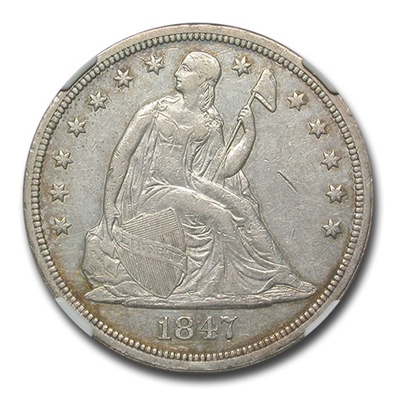 Buy 1847 Liberty Seated Dollar XF-45 NGC | APMEX
