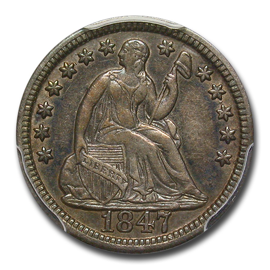 Buy 1847 Liberty Seated Half Dime AU-50 PCGS | APMEX
