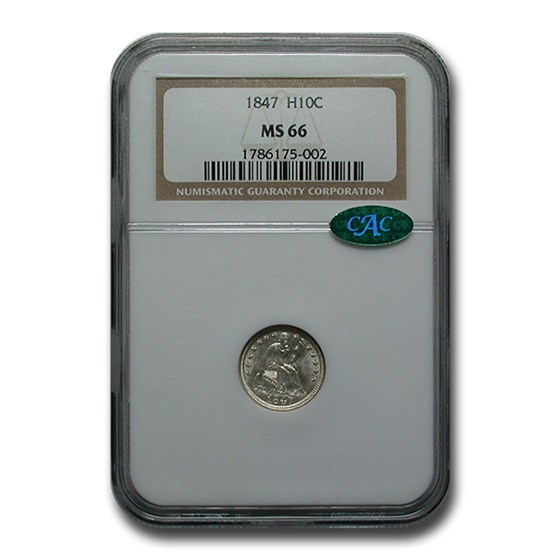 Buy 1847 Liberty Seated Half Dime MS-66 NGC CAC | APMEX
