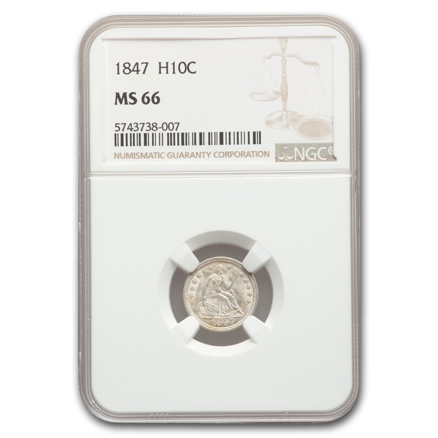 Buy 1847 Liberty Seated Half Dime MS-66 NGC | APMEX