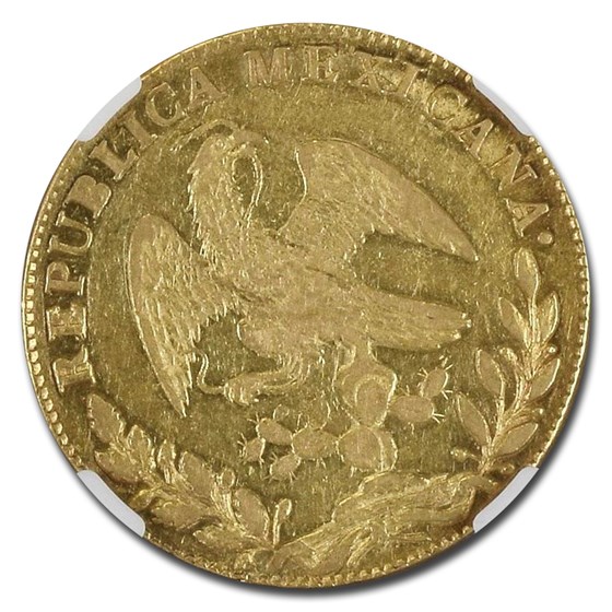 Buy 1847-Mo Mexico Gold 8 Escudos First Republic XF-45 NGC | APMEX