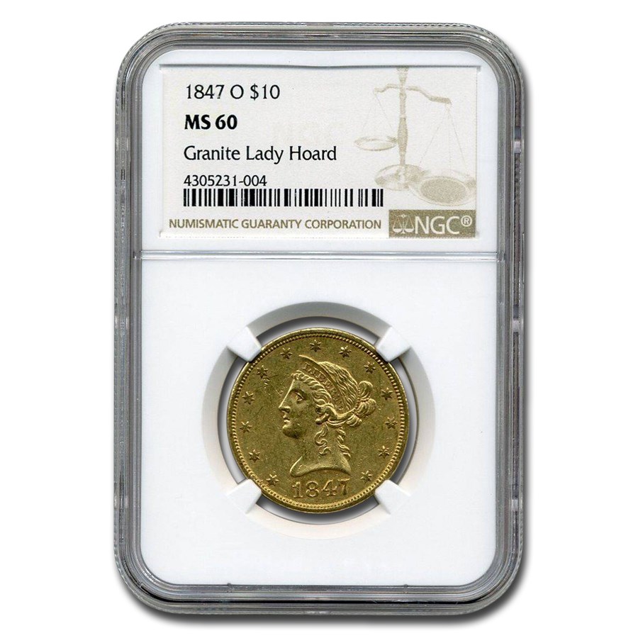 Buy 1847-O $10 Liberty Gold Eagle MS-60 NGC | APMEX