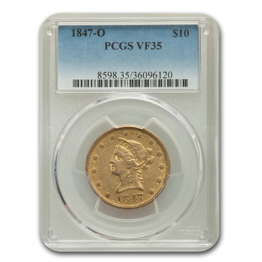 Buy 1847-O $10 Liberty Gold Eagle VF-35 PCGS | APMEX