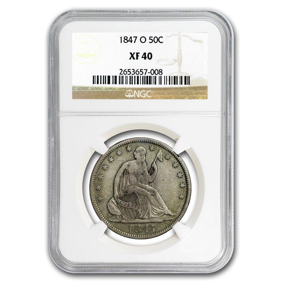 Buy 1847-O Liberty Seated Half Dollar XF-40 NGC | APMEX