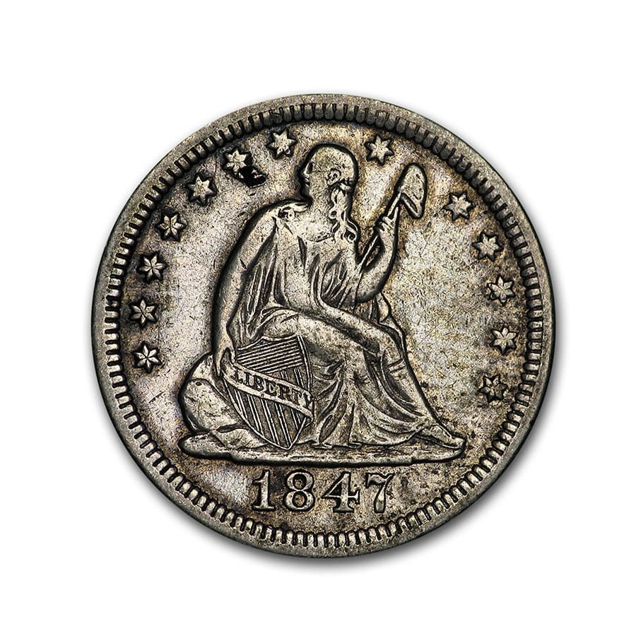 Buy 1847-O Liberty Seated Quarter XF (Details) | APMEX