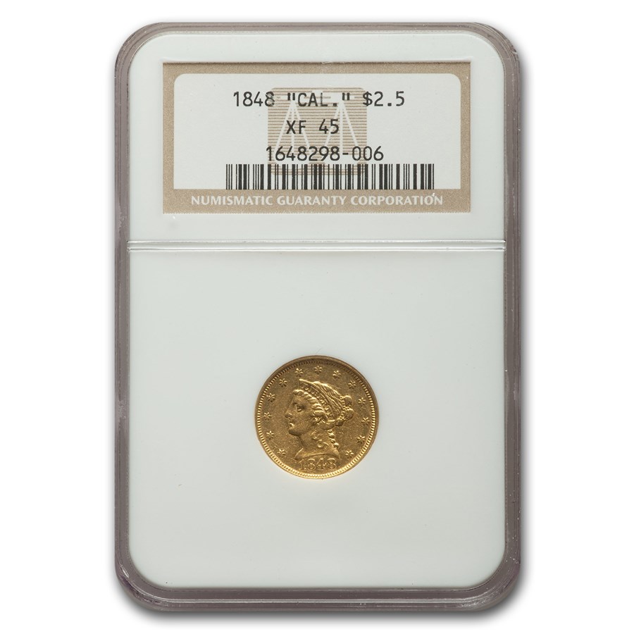 Buy 1848 $2.50 Liberty Gold Quarter Eagle XF-45 NGC (CAL.) | APMEX