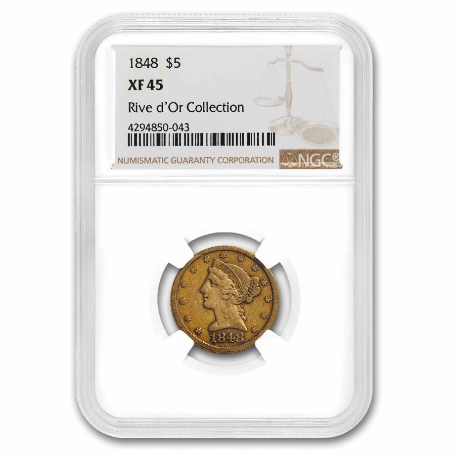 Buy 1848 $5 Liberty Gold Half Eagle XF-45 NGC | APMEX