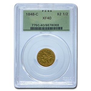Buy 1848-C $2.50 Liberty Gold Quarter Eagle XF-40 PCGS | APMEX
