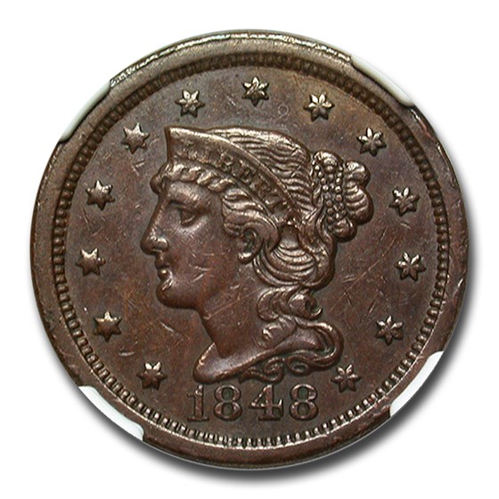 Buy 1848 Large Cent AU-53 NGC (BN) | APMEX