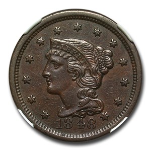 Buy 1848 Large Cent AU-55 NGC (Brown) | APMEX