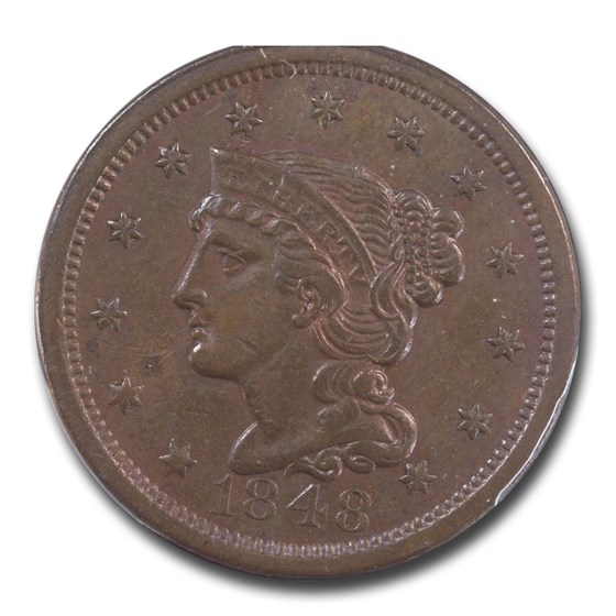 Buy 1848 Large Cent AU-58 PCGS (Newcomb 29) | APMEX