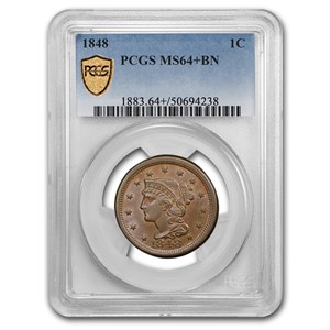 1848 Large Cent MS-64+ PCGS (Brown)