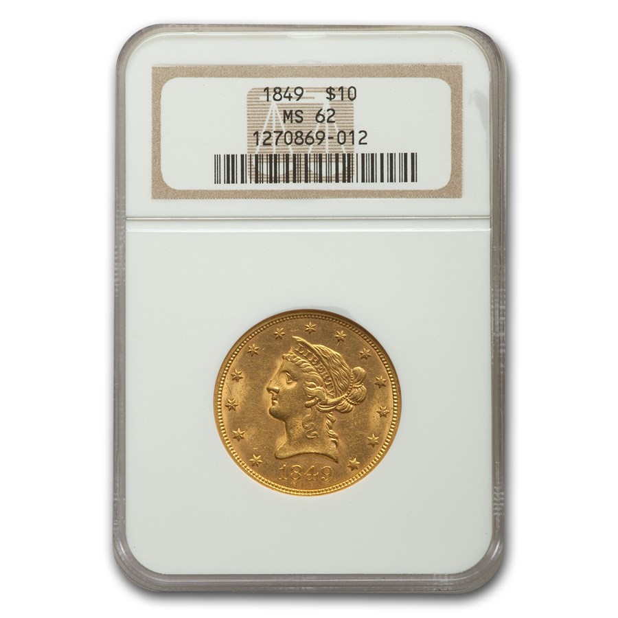 Buy 1849 $10 Liberty Gold Eagle MS-62 NGC | APMEX