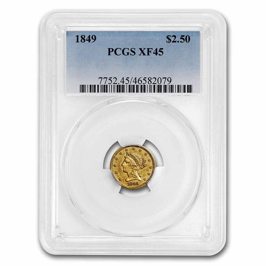 Buy 1849 $2.50 Liberty Gold Quarter Eagle XF-45 PCGS | APMEX