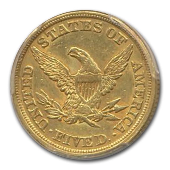 Buy 1849 $5 Liberty Gold Half Eagle AU-55 PCGS | APMEX